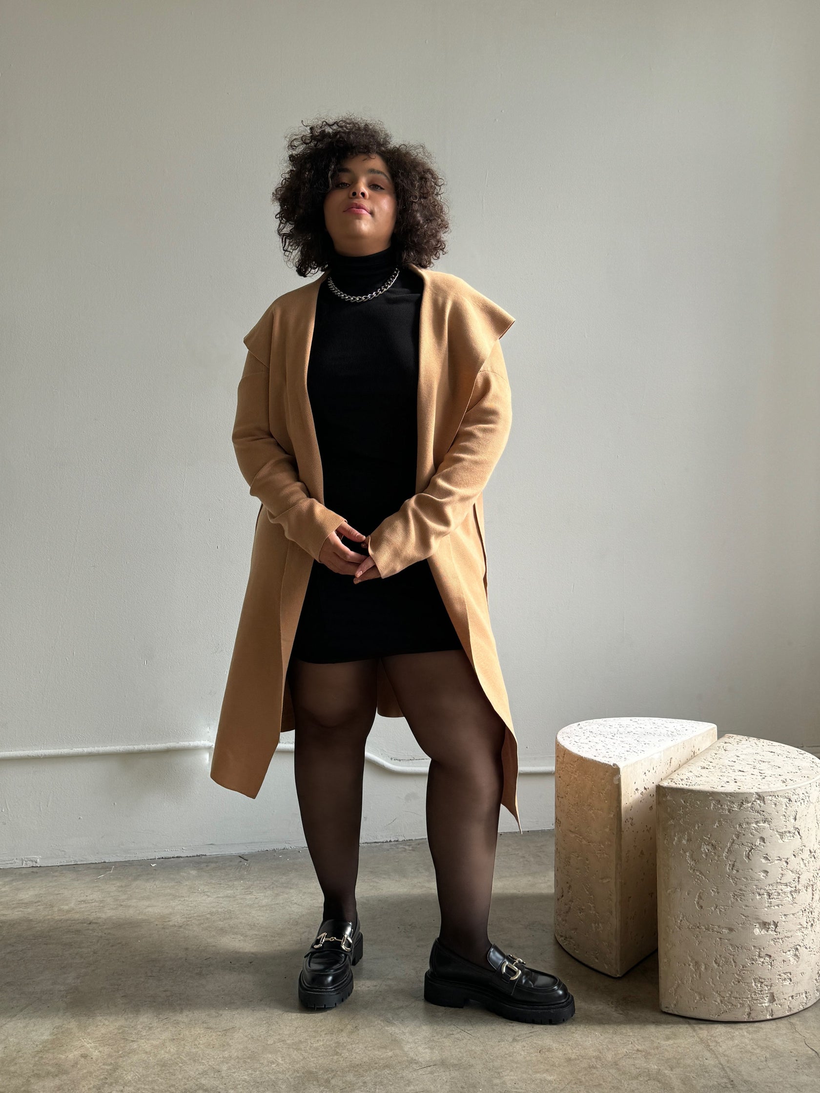 Plus Size Open Front Overcoat – 2020AVE