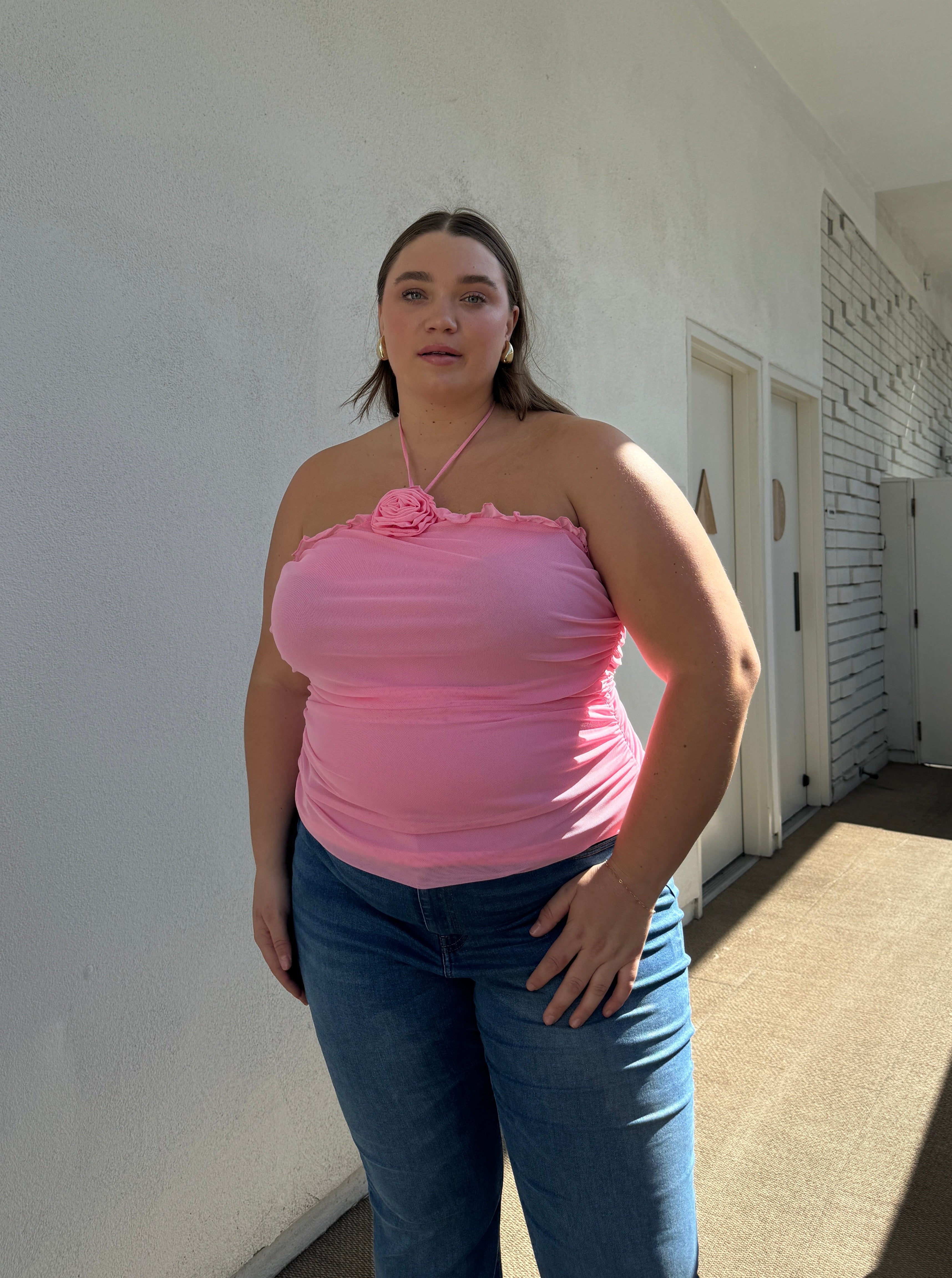 Plus Size Rose Halter Top – 2020AVE