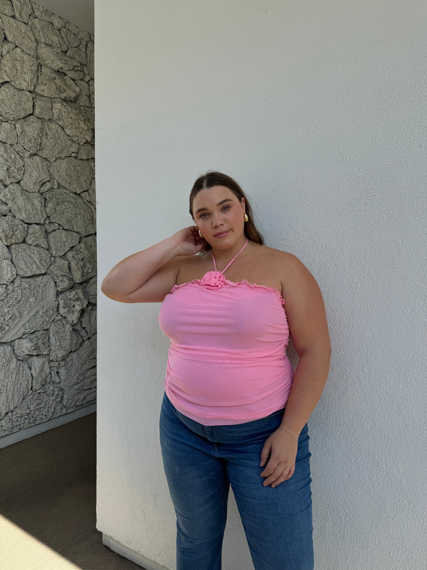 Plus Size Rose Halter Top – 2020AVE