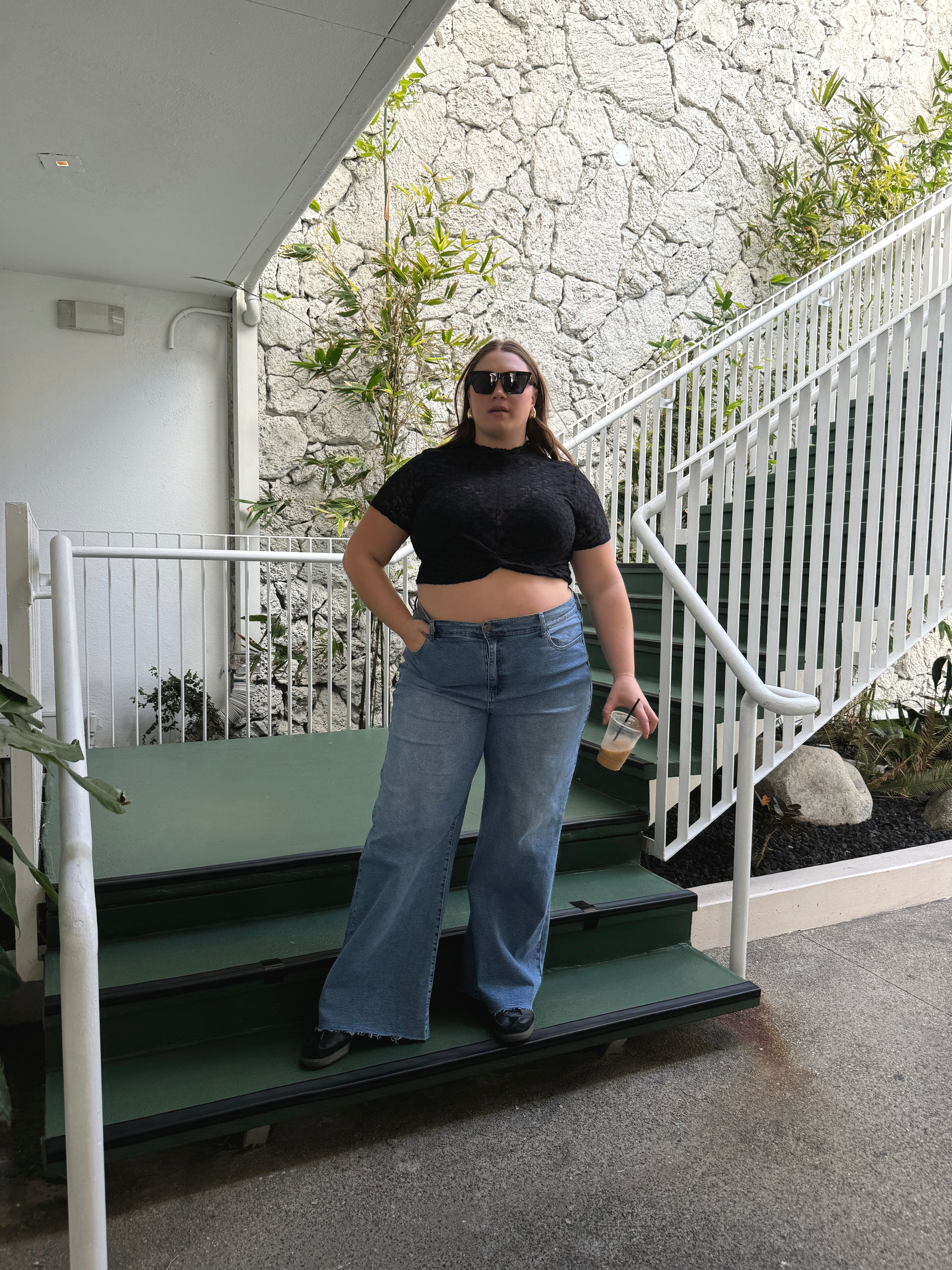 Plus Size Lace Mock Neck Top – 2020AVE