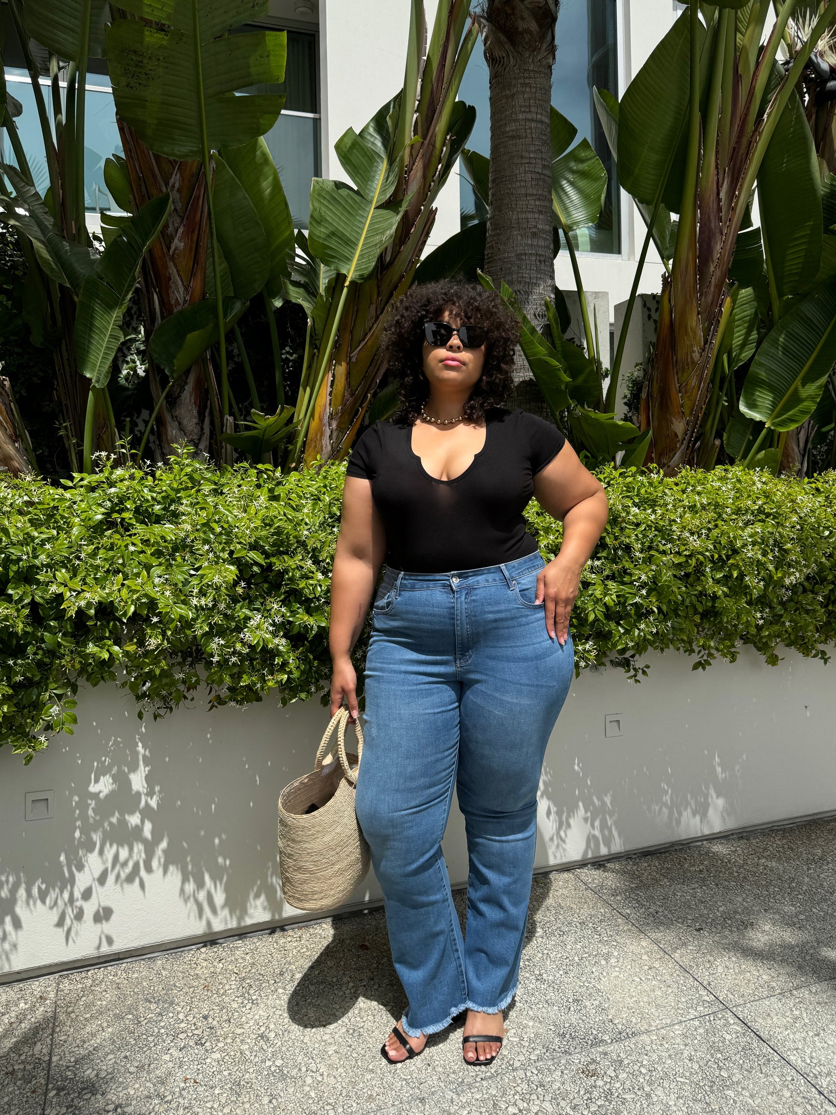 Plus Size Mini V-Cut Tee – 2020AVE