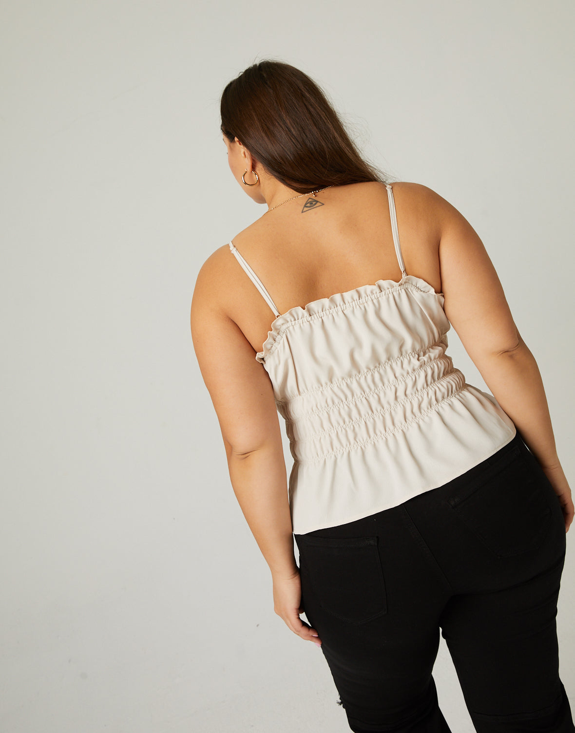 Plus Size Amber Smocked Tank - Plus Casual Blouses - Smocked Top – 2020AVE