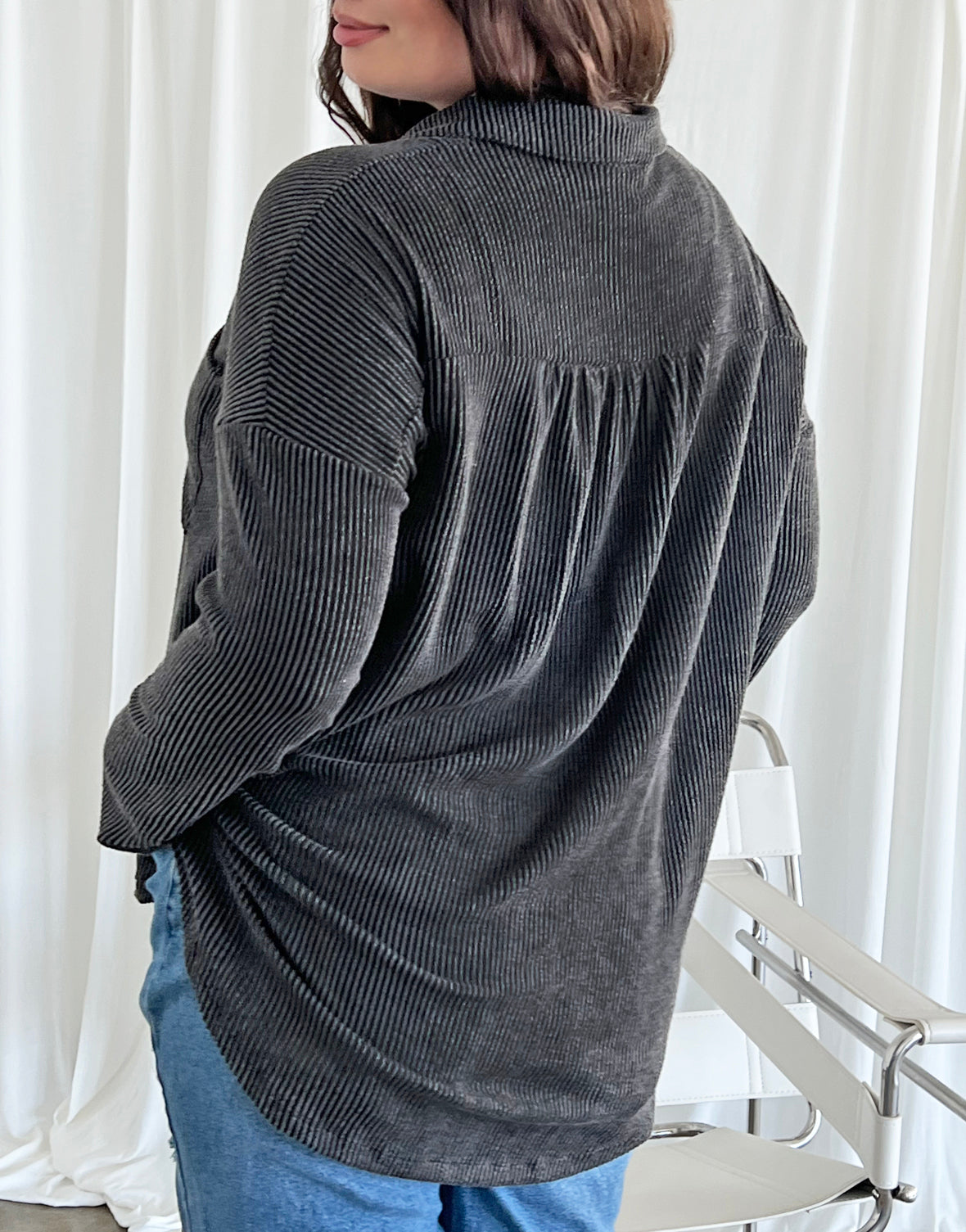 Plus Size Comfy Knit Button Up Shirt – 2020AVE