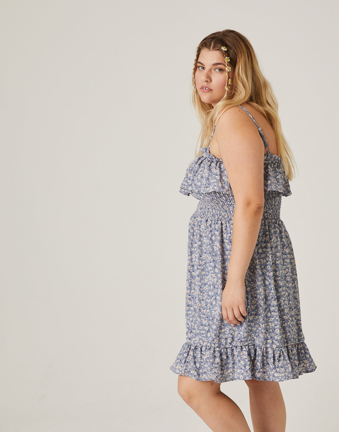 Plus Size Floral Print Ruffle Sundress – 2020AVE