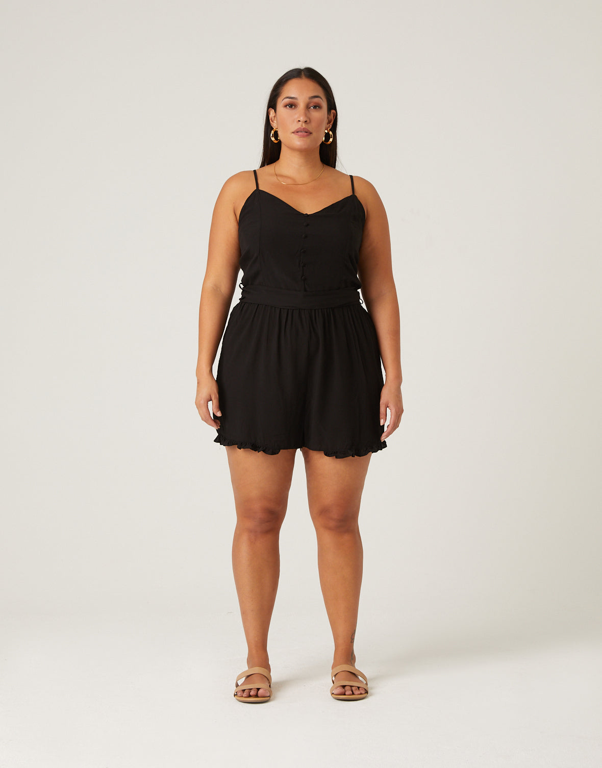 Plus Size Effortless Woven Romper - trendy plus size jumpsuits – 2020AVE