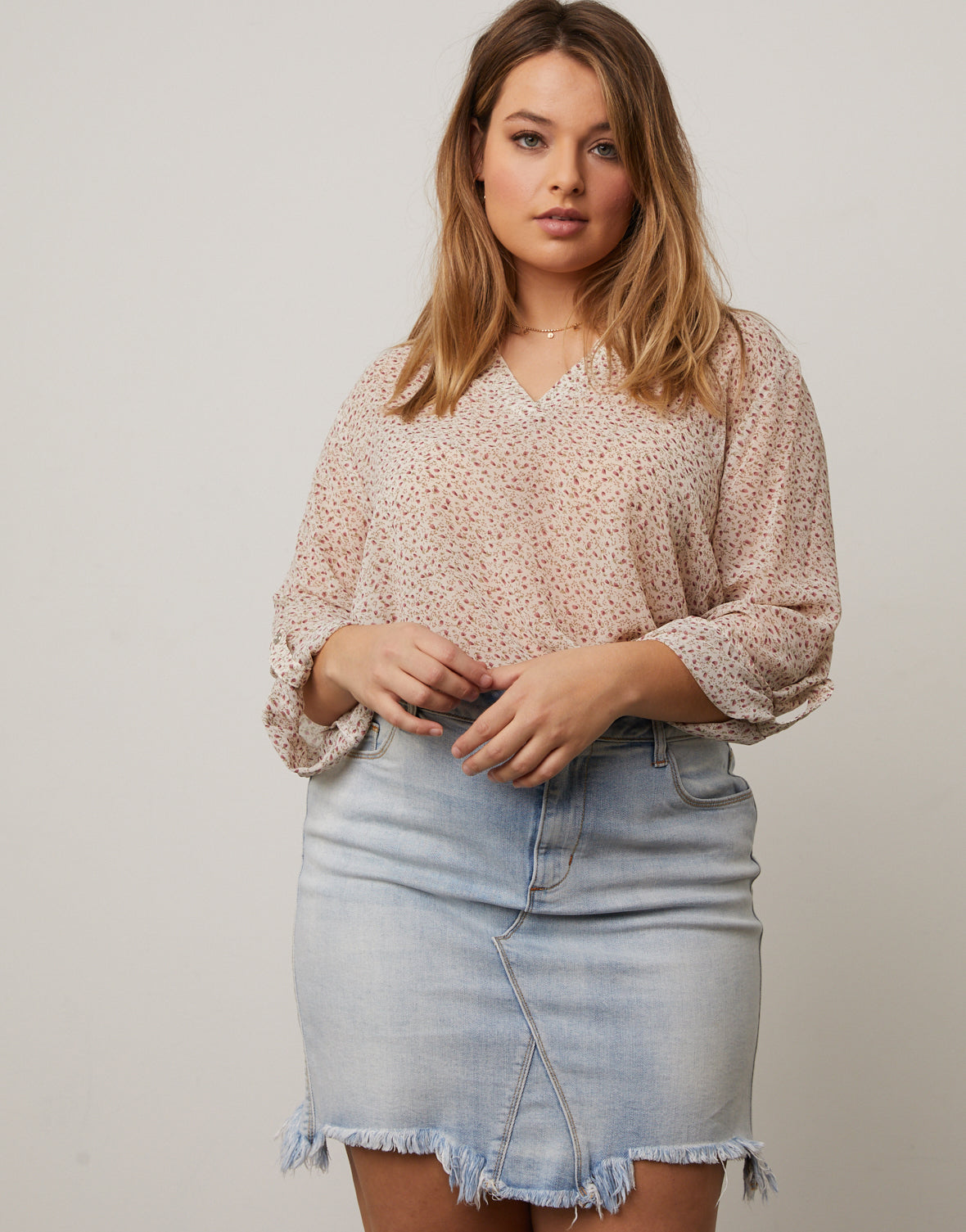 Plus Size Floral Chiffon Blouse – 2020AVE
