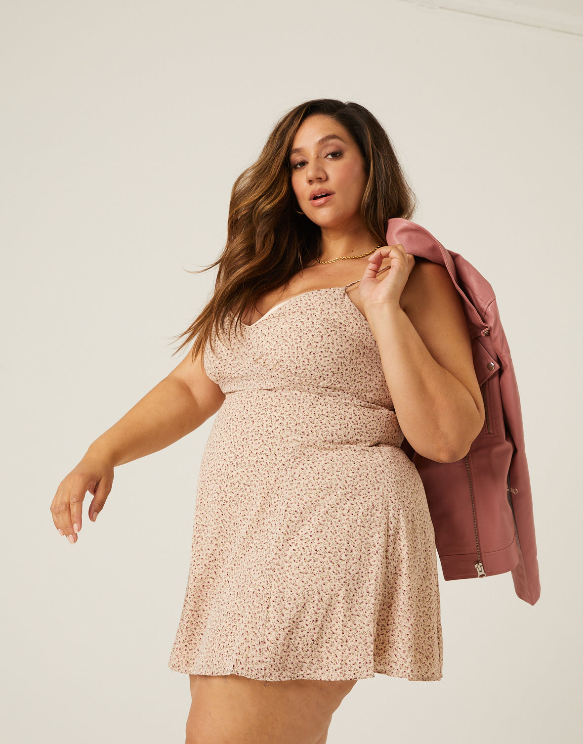 Plus Size Floral Mini Dress – 2020AVE