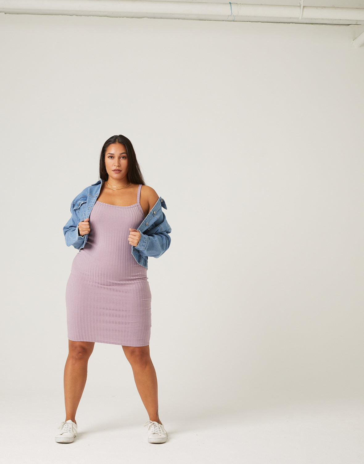 Plus Size Ribbed Mini Dress – 2020AVE