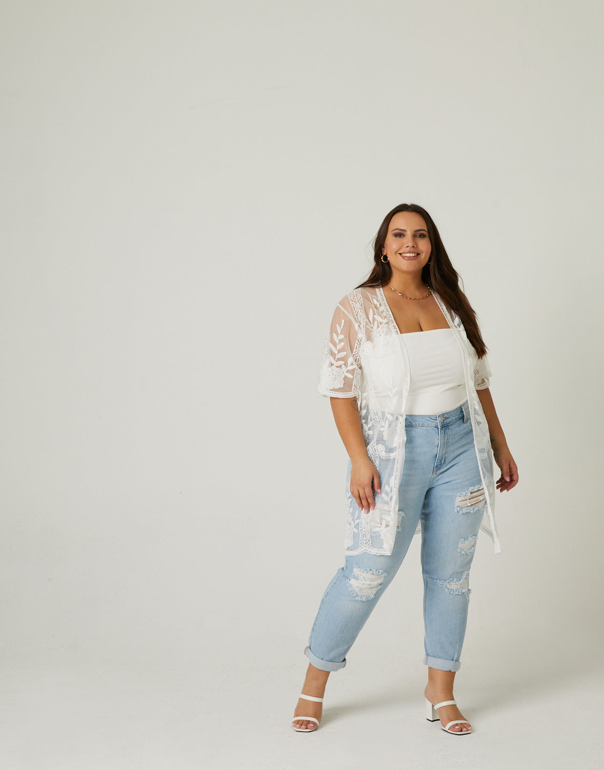 Plus Size Sheer Lace Cardigan – 2020AVE