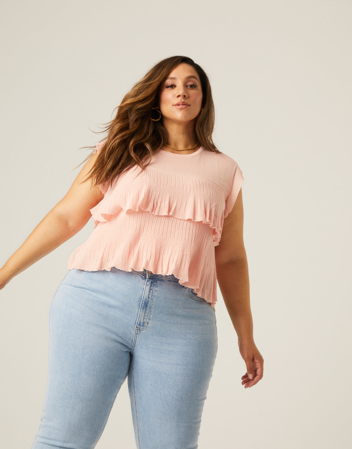 Plus Size Tiered Knit Top – 2020AVE