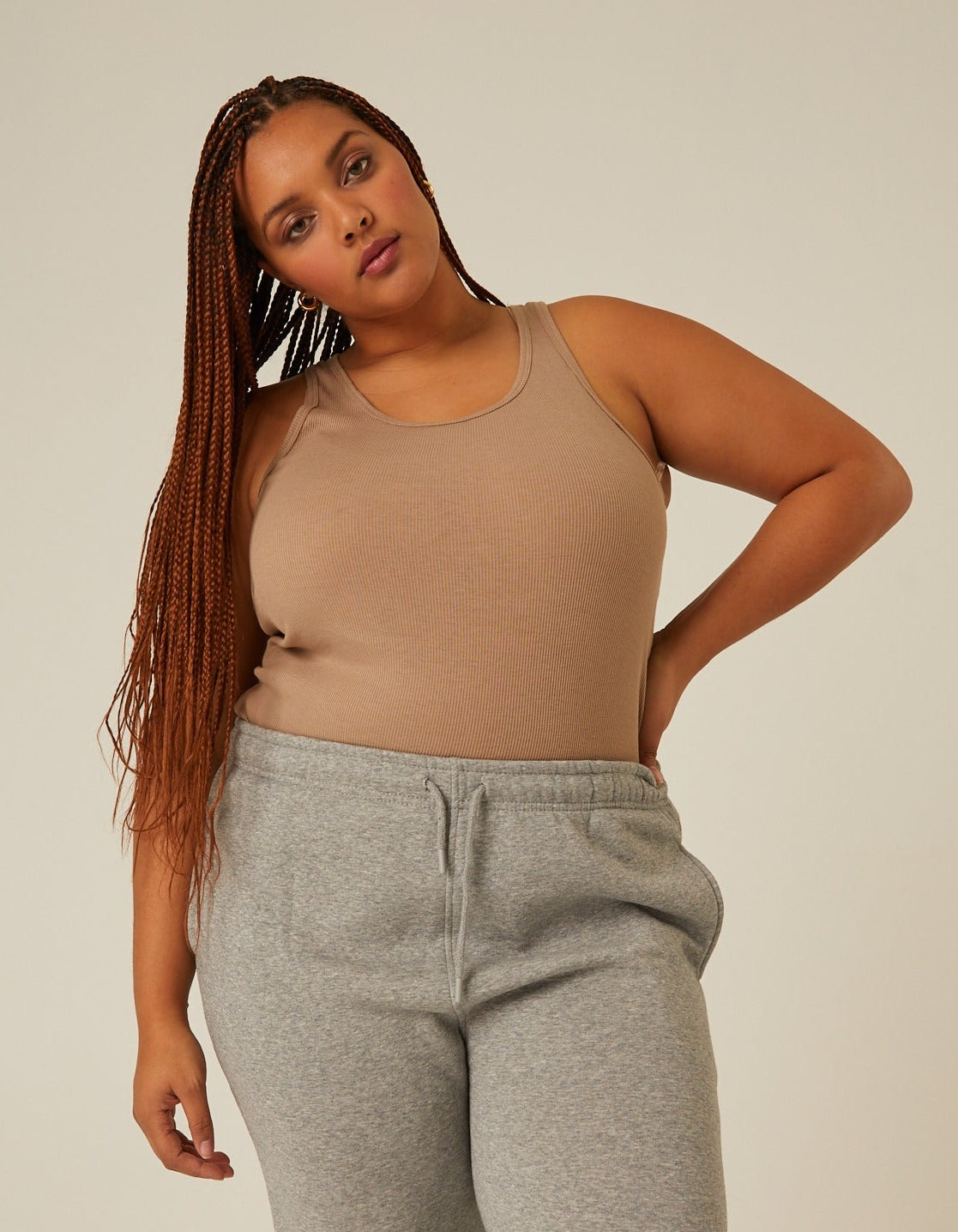 Plus Size Carly Ribbed Knit Tank - plus size fashion – 2020AVE