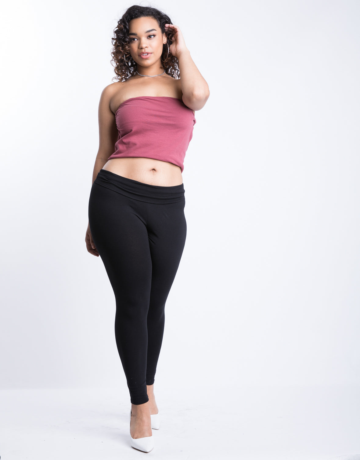 Plus Size Simple Stretch Leggings – 2020AVE
