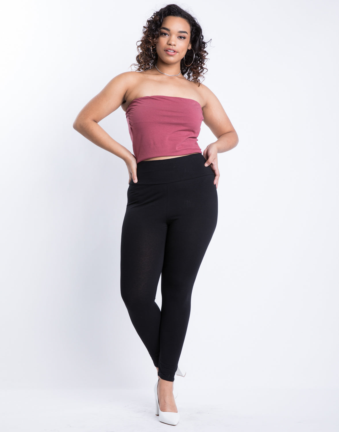 Plus Size Simple Stretch Leggings – 2020AVE