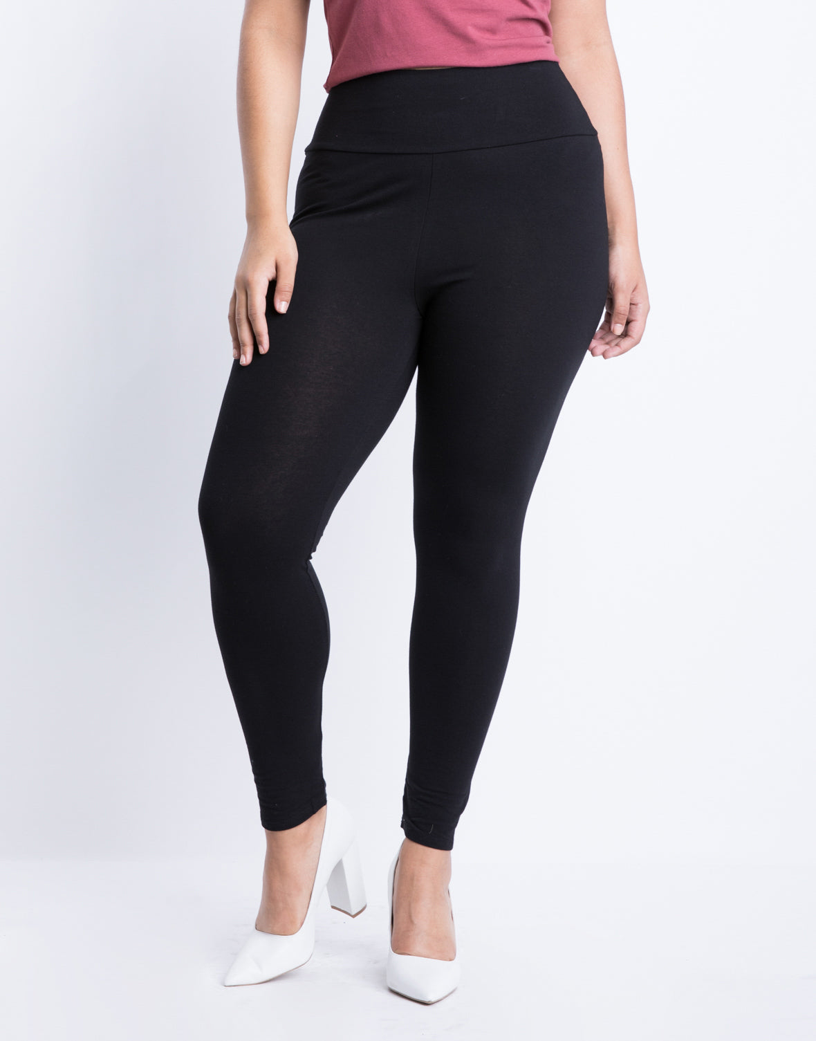 Plus Size Simple Stretch Leggings – 2020AVE