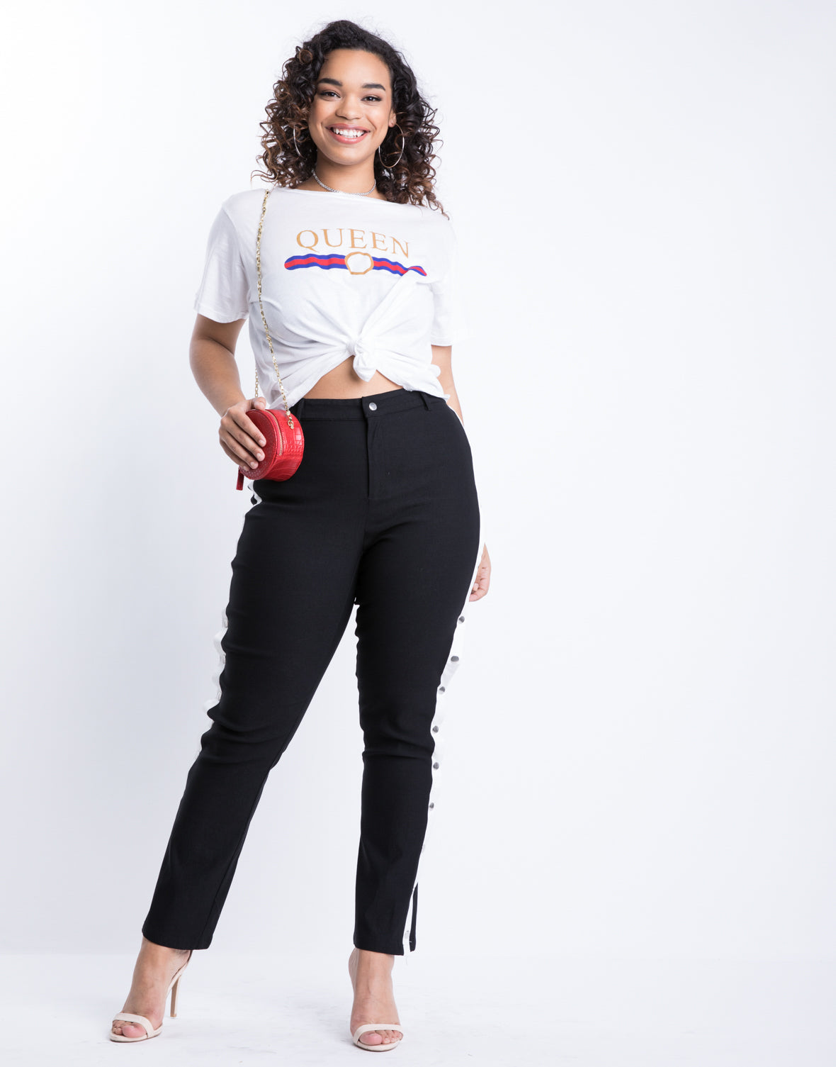 Plus Size Snap Down Track Pants – 2020AVE