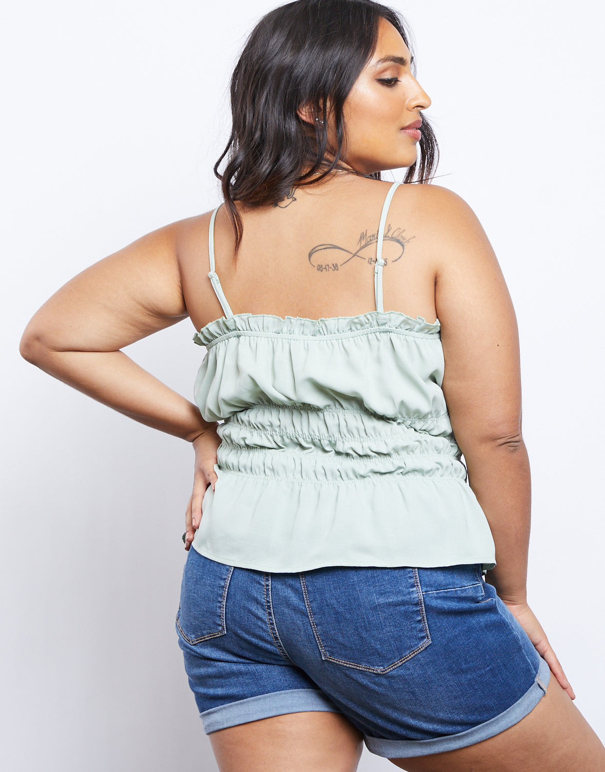 Plus Size Amber Smocked Tank - Plus Casual Blouses - Smocked Top – 2020AVE