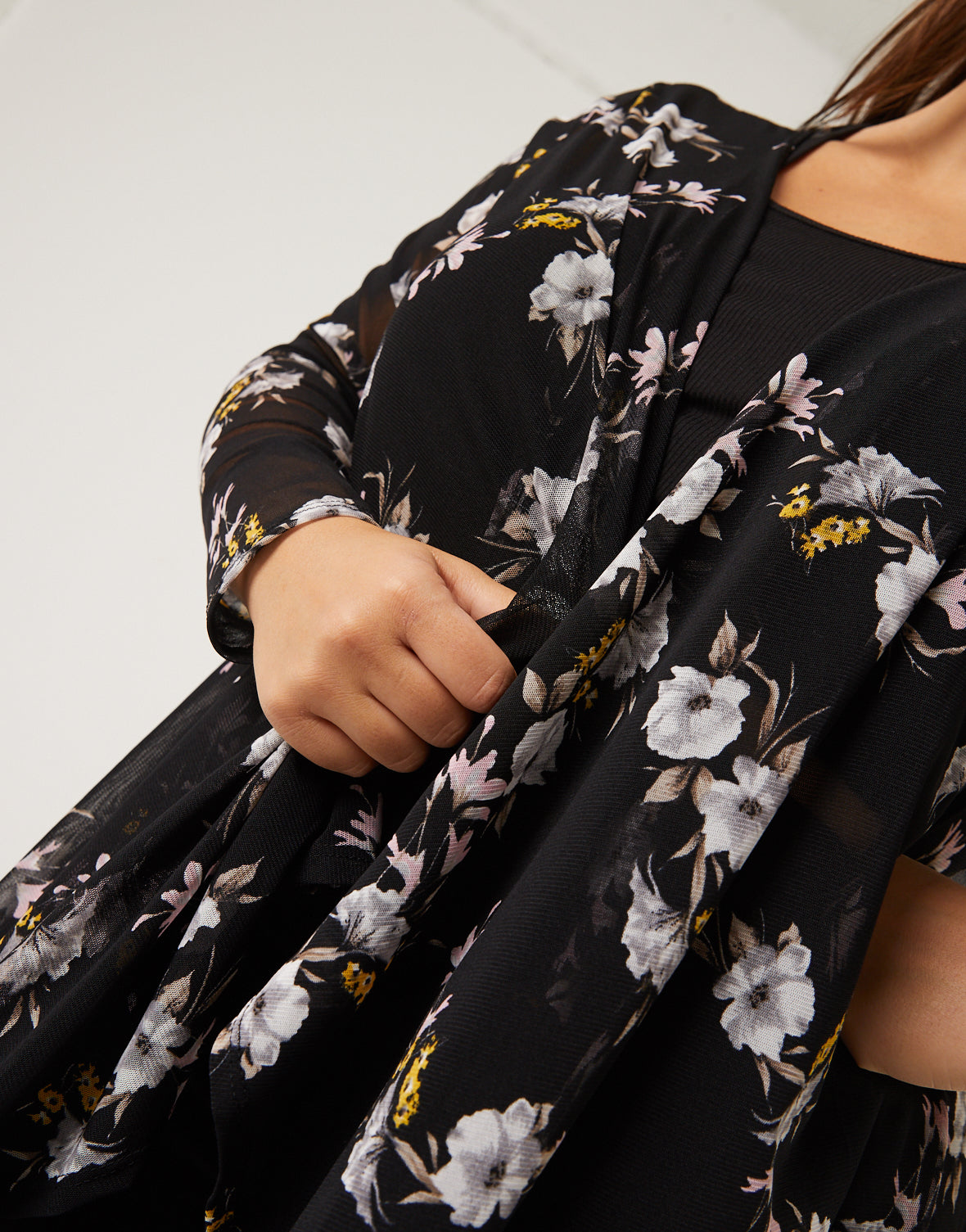 Plus Size Floral Sheer Cardigan – 2020AVE