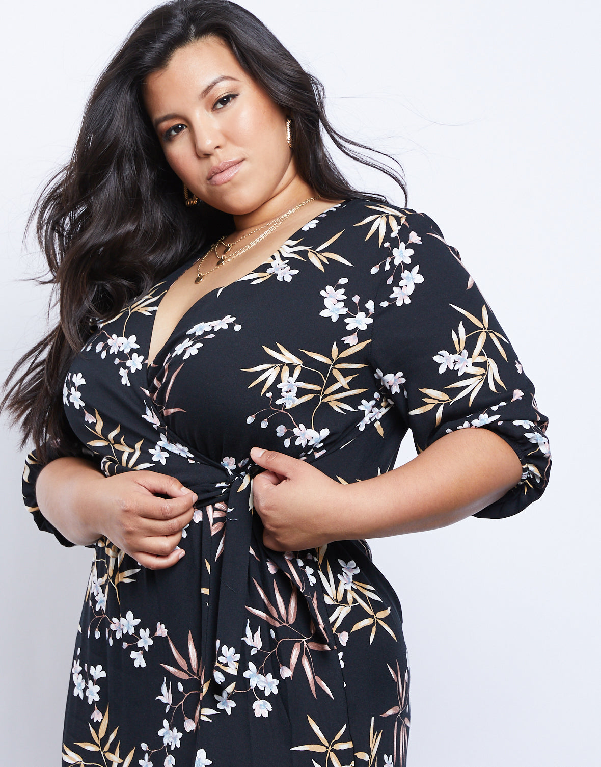 Curve Floral Dreams Wrap Dress - plus size wrap dress – 2020AVE