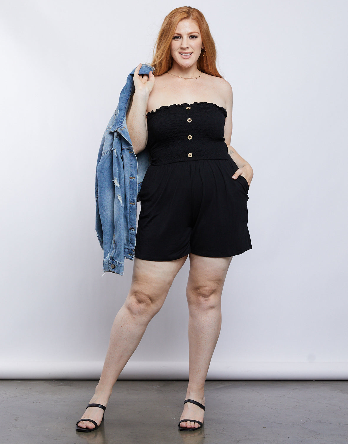 Plus Size Girl On The Go Strapless Romper – 2020AVE