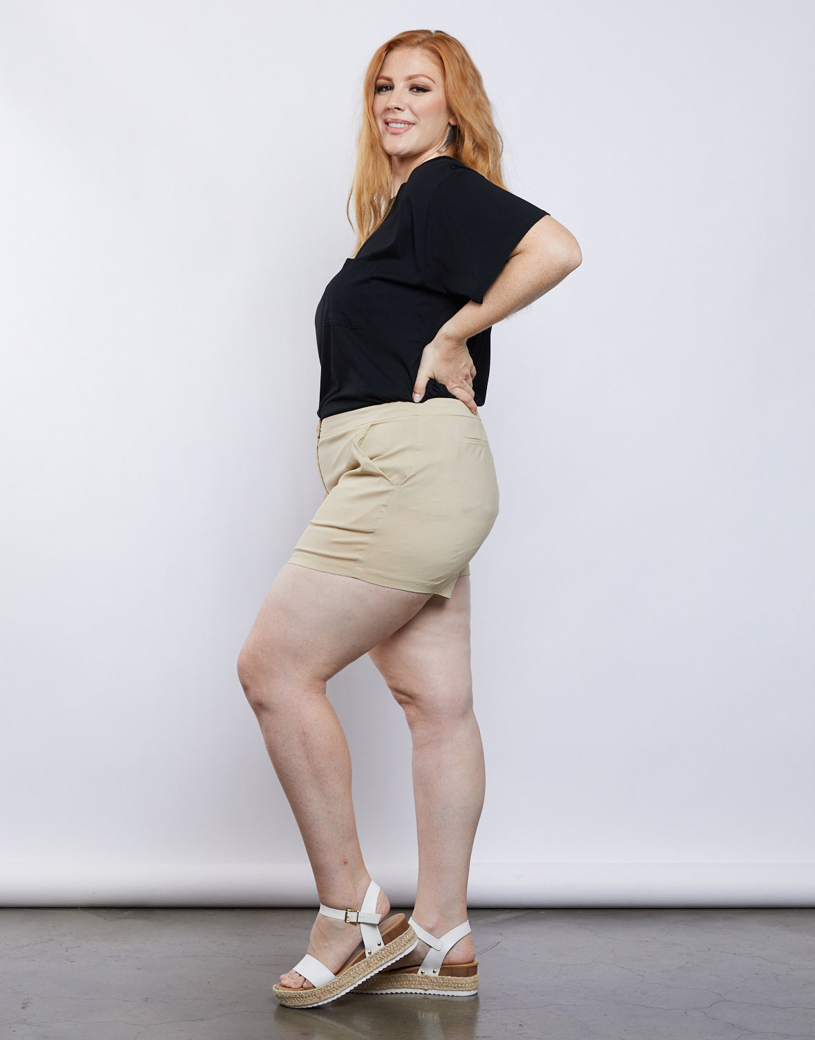 Plus Size Out and About Shorts - Curvy Lounge Shorts - Comfy Shorts ...