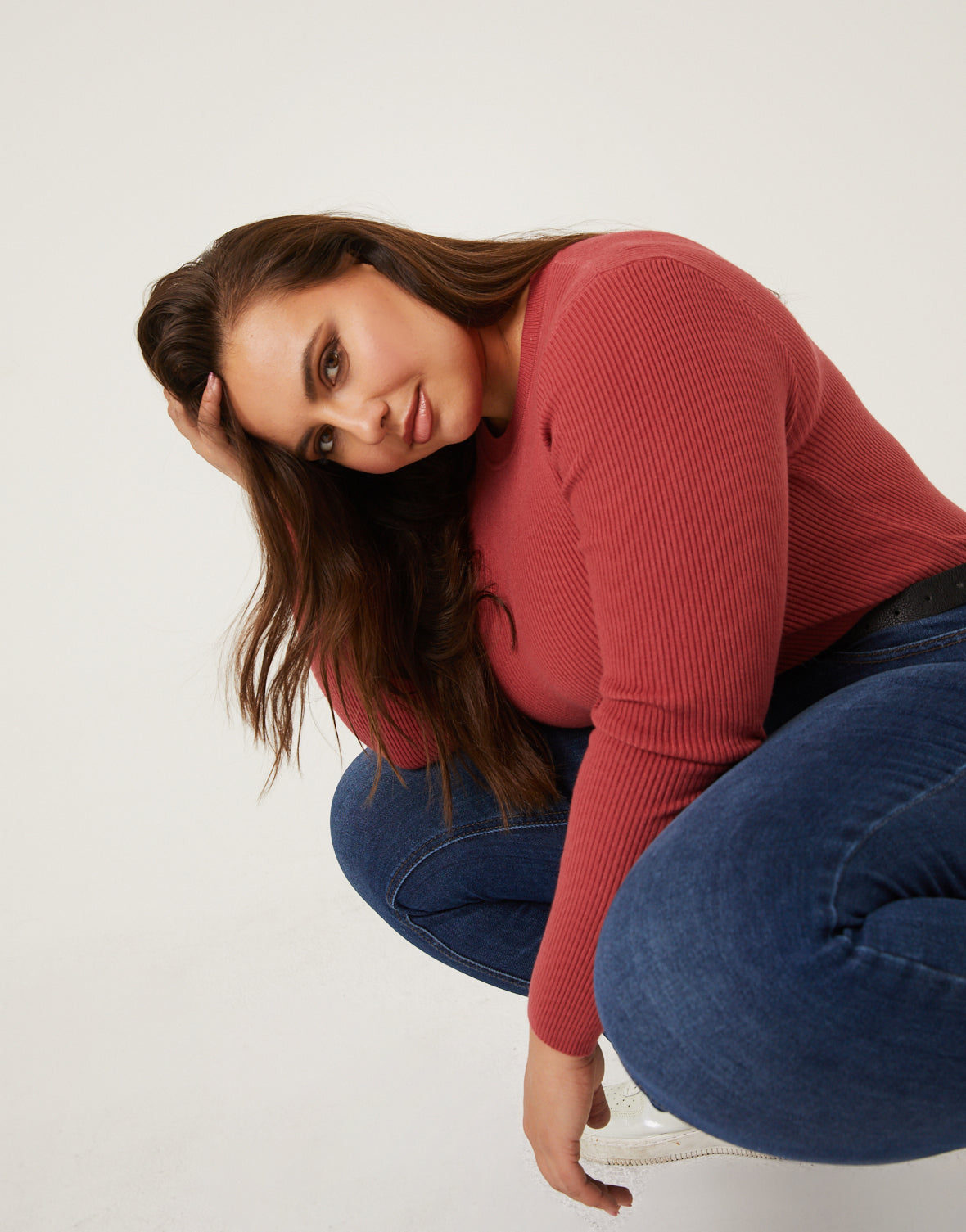 Plus Size Ribbed Long Sleeve Top – 2020AVE
