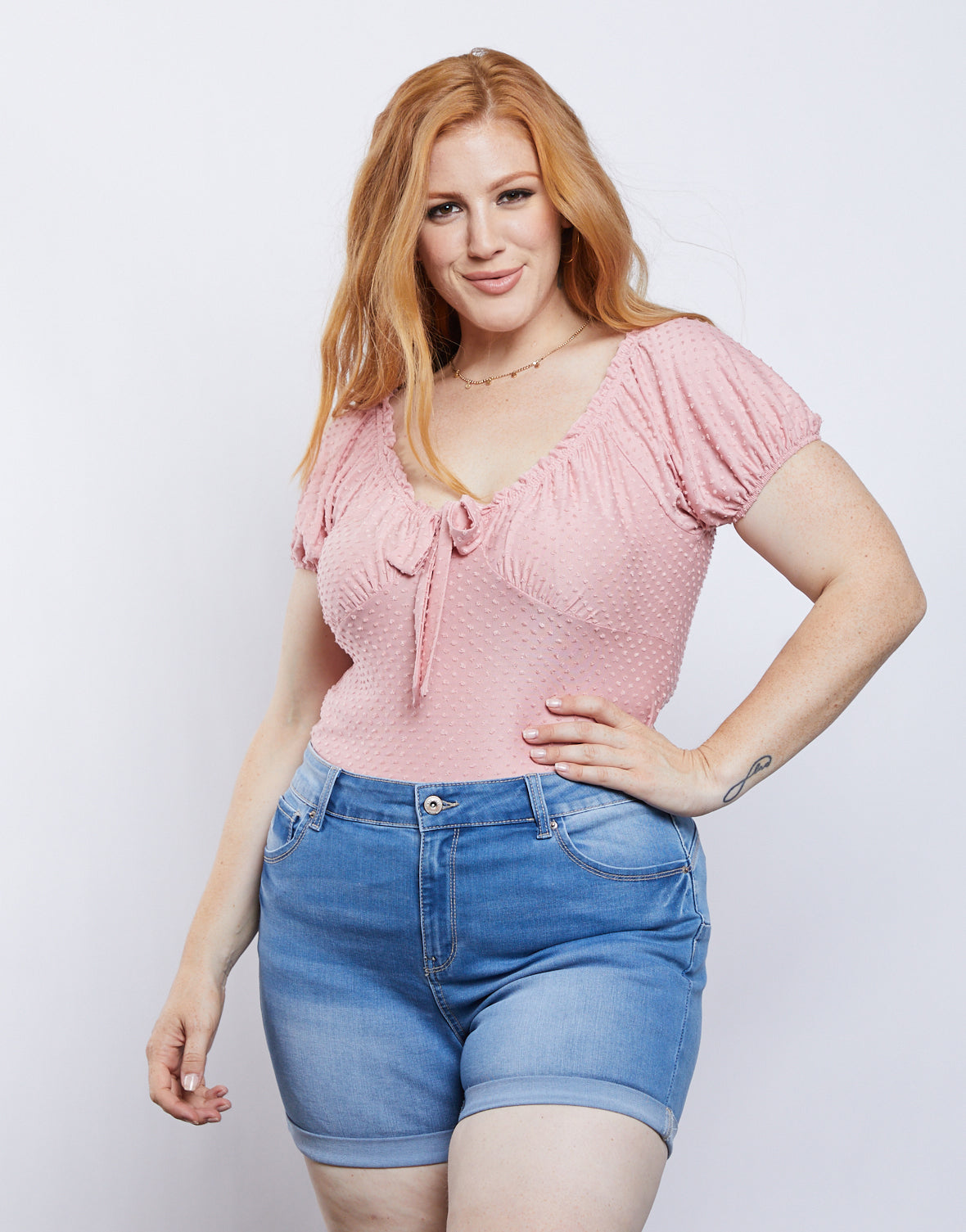 Plus Size Swiss Dot Top – 2020AVE