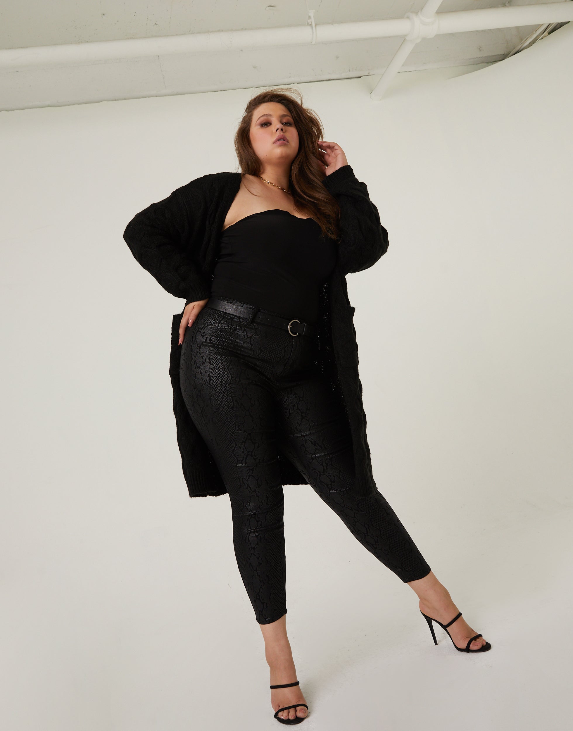 Plus Size Long Cable Knit Cardigan – 2020AVE