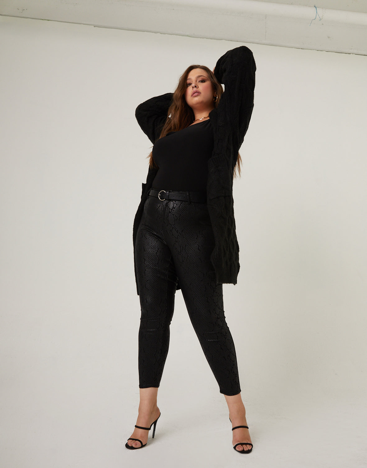 Plus Size Long Cable Knit Cardigan – 2020AVE