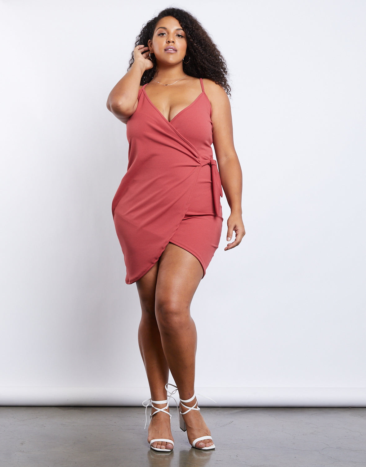 Plus Size Wrap Around Dress - Cute Plus Size Dresses - Plus Size Dress ...