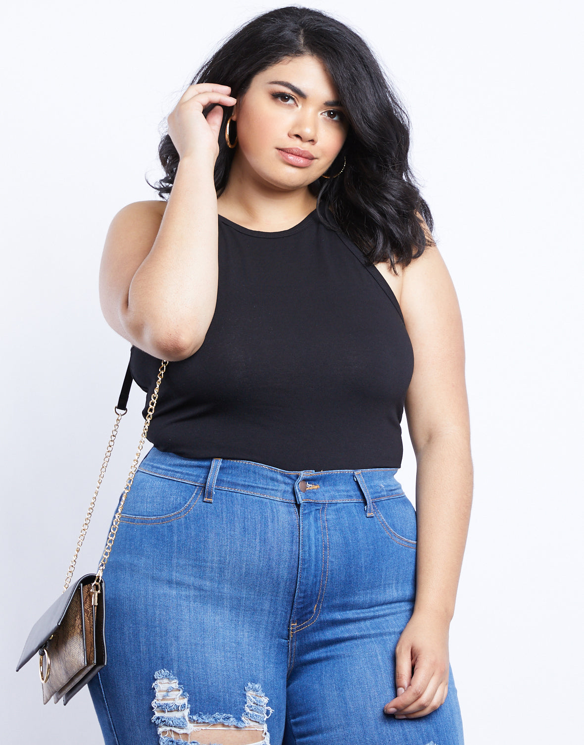 Plus Size Alexis High Neck Top - cute plus size tops – 2020AVE