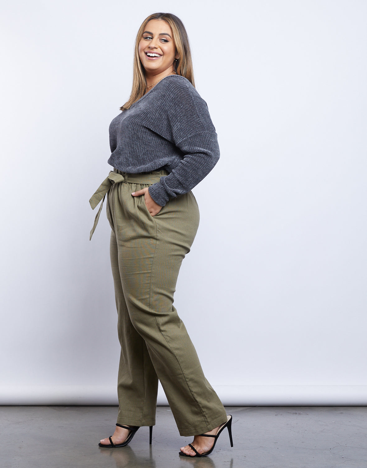 Plus Size Daydreamer Chenille V Neck Sweater - plus chenille sweater ...