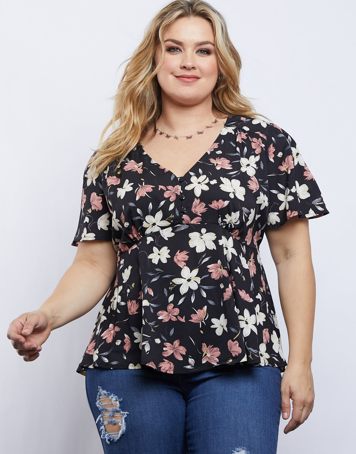 Plus Size Floral For You Top – 2020AVE