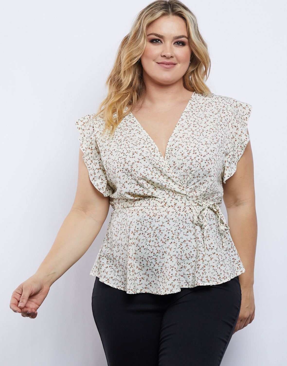 Plus Size Floral Peplum Top – 2020AVE