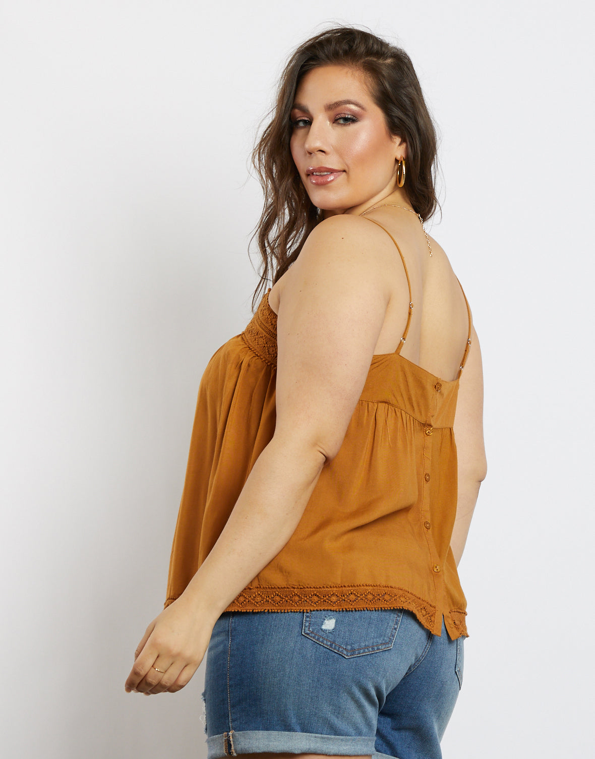 Plus Size Hailey Embroidered Tank - womens plus size lace tank – 2020AVE