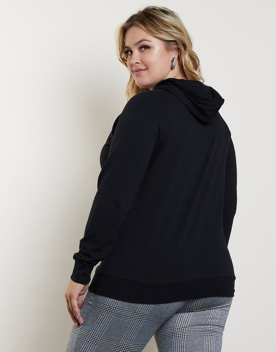 Plus Size Laid-Back Hoodie - Cute Plus Size Hoodie - Plus Size Sweater ...