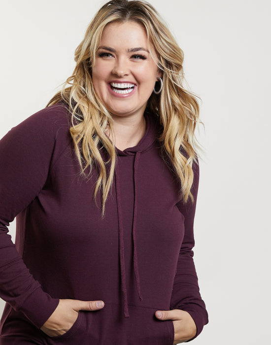 Plus Size Laid-Back Hoodie - Cute Plus Size Hoodie - Plus Size Sweater ...