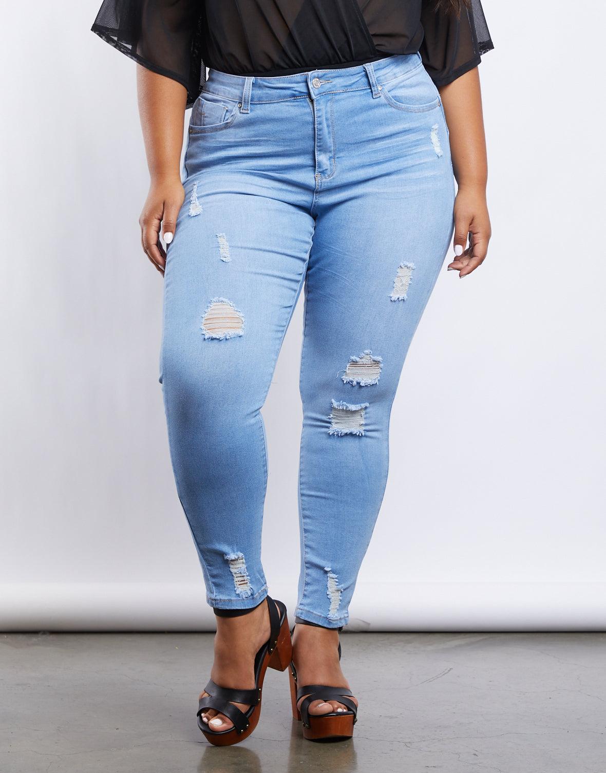 Plus Size Lilia Ripped Jeans - Plus Size Jeans - Plus Size Denim – 2020AVE