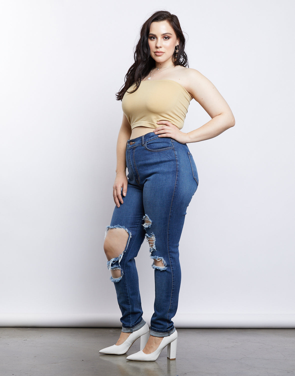 Plus Size Sadie Bandeau Tube Top - plus size strapless tops – 2020AVE