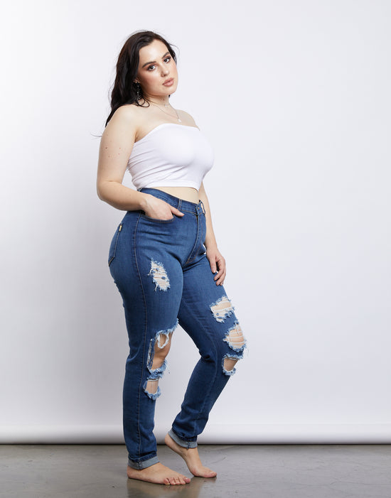Plus Size Sadie Bandeau Tube Top - plus size strapless tops – 2020AVE