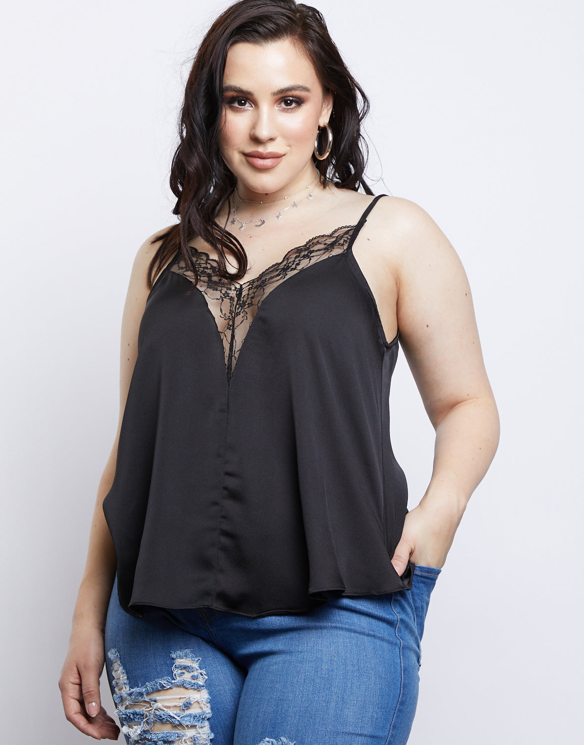 Plus Size Sleepless Nights Cami - Plus Size Satin Top – 2020AVE