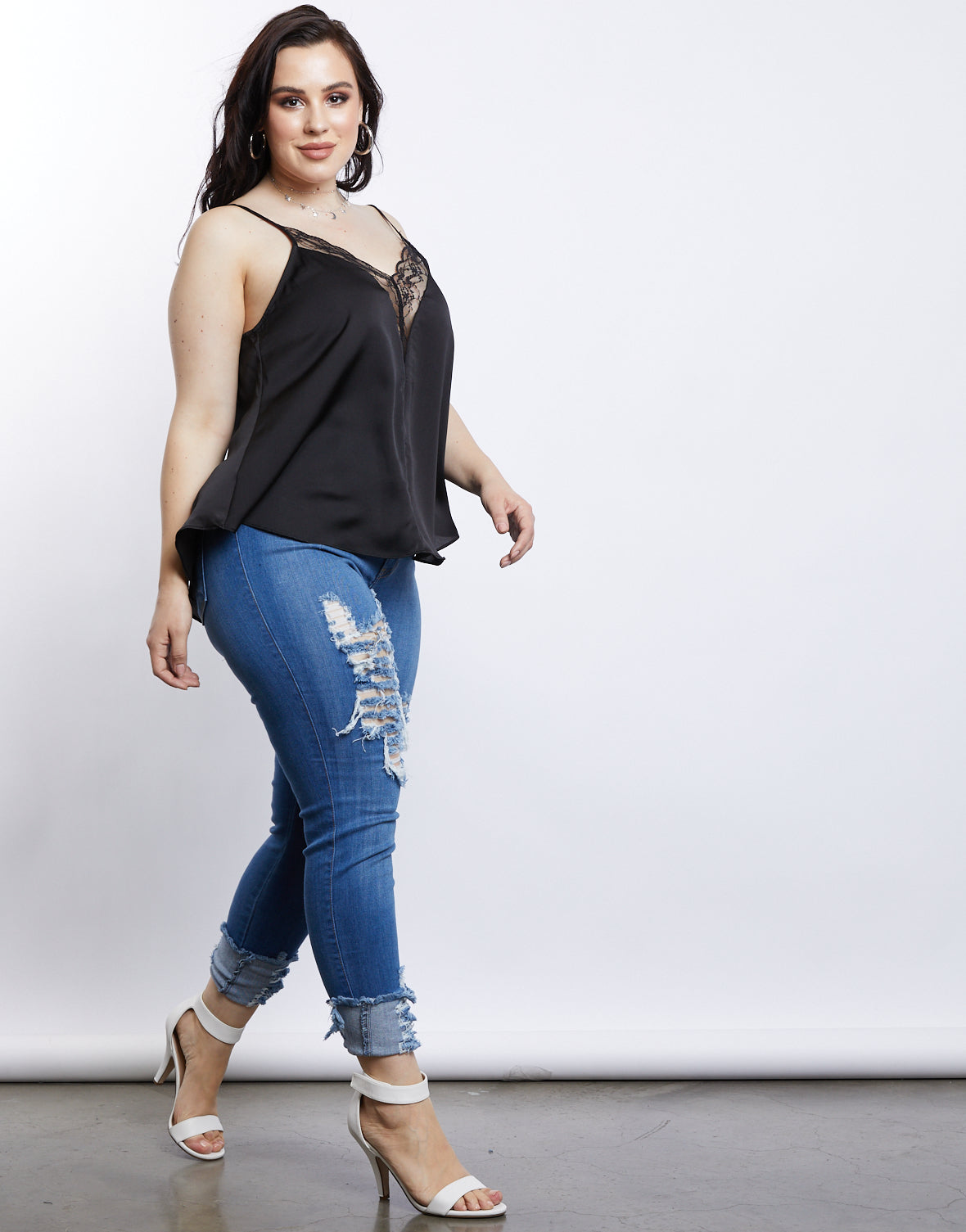 Plus Size Sleepless Nights Cami - Plus Size Satin Top – 2020AVE