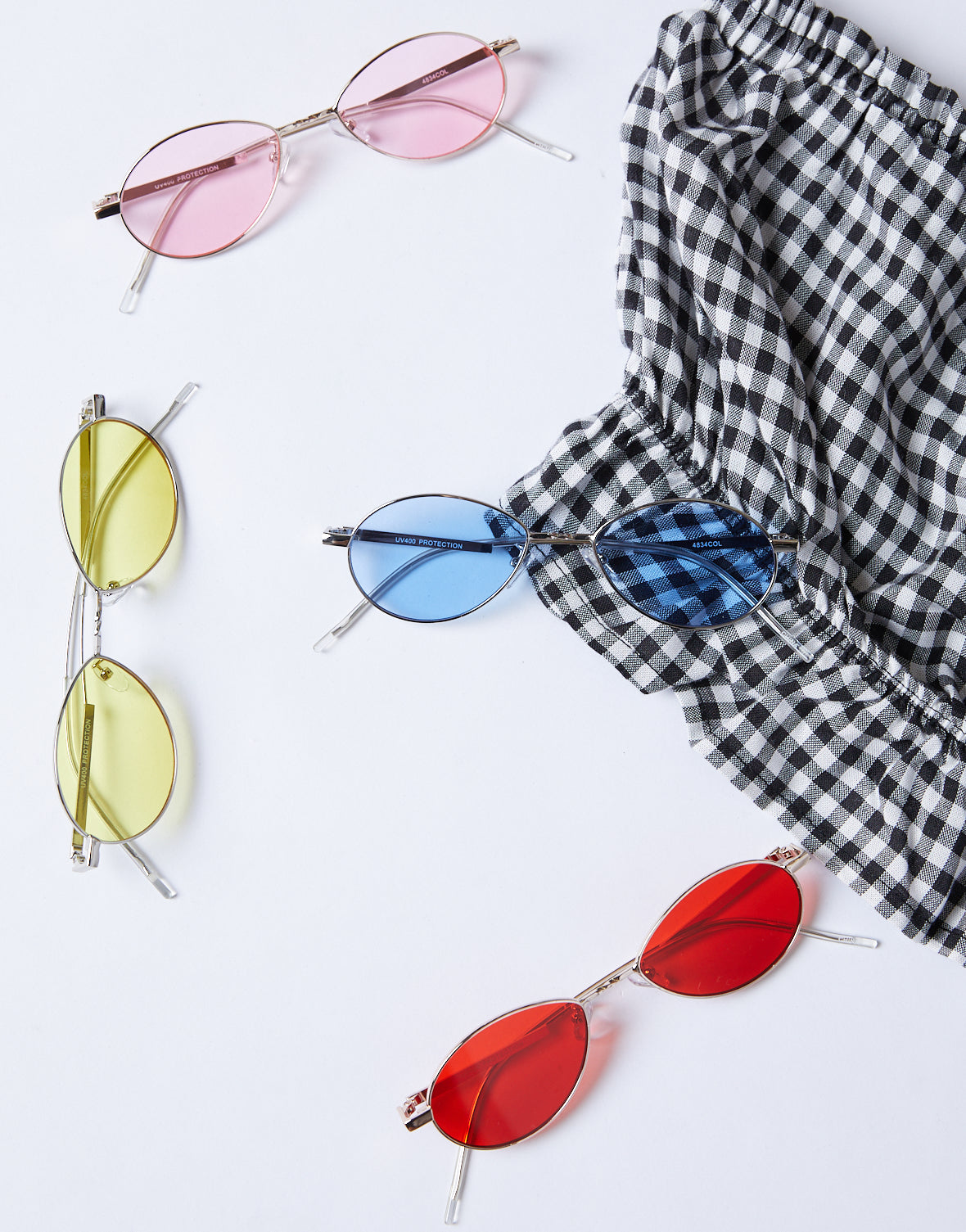 Retro Days Colored Sunglasses - Oval Colored Sunglasses – 2020AVE