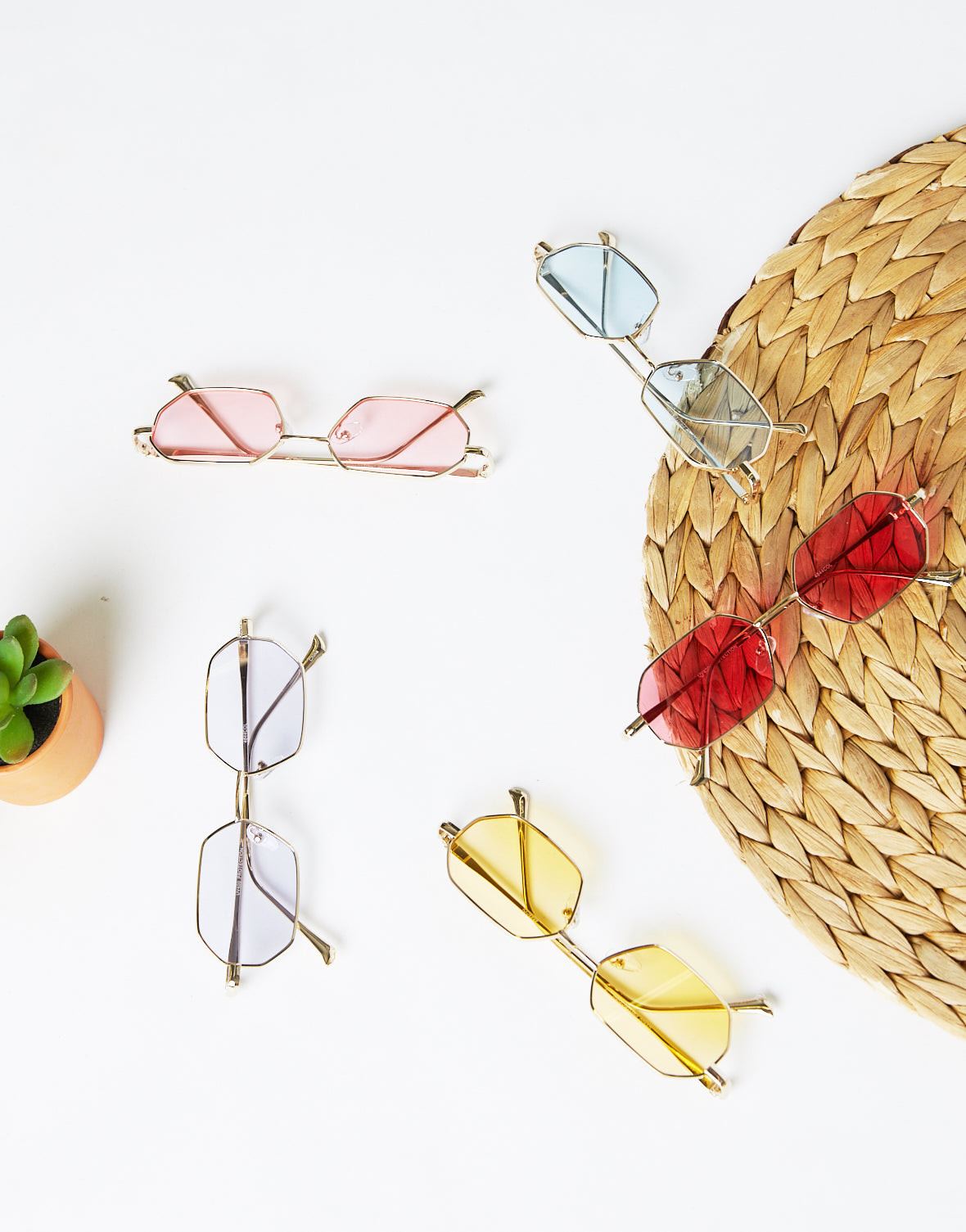 Spring Break Octagon Sunnies - Color Tinted Sunglasses – 2020AVE