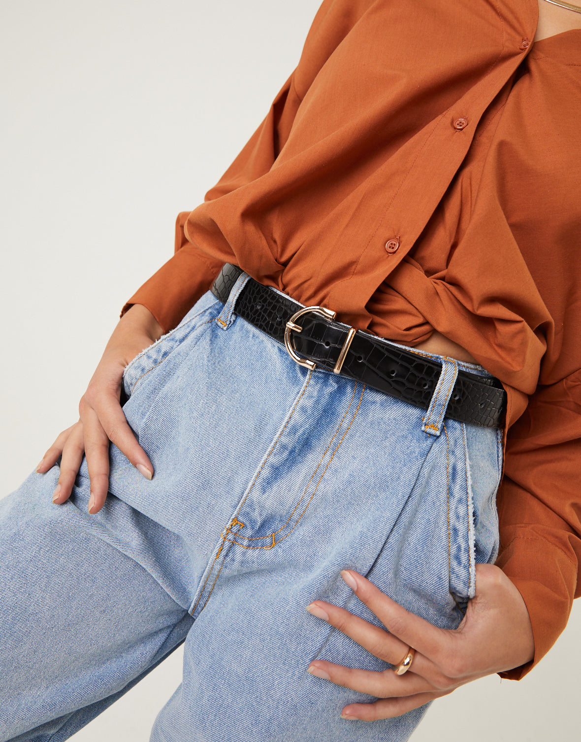 Sydney Croc Belt - Trendy Faux Crocodile Belt – 2020AVE